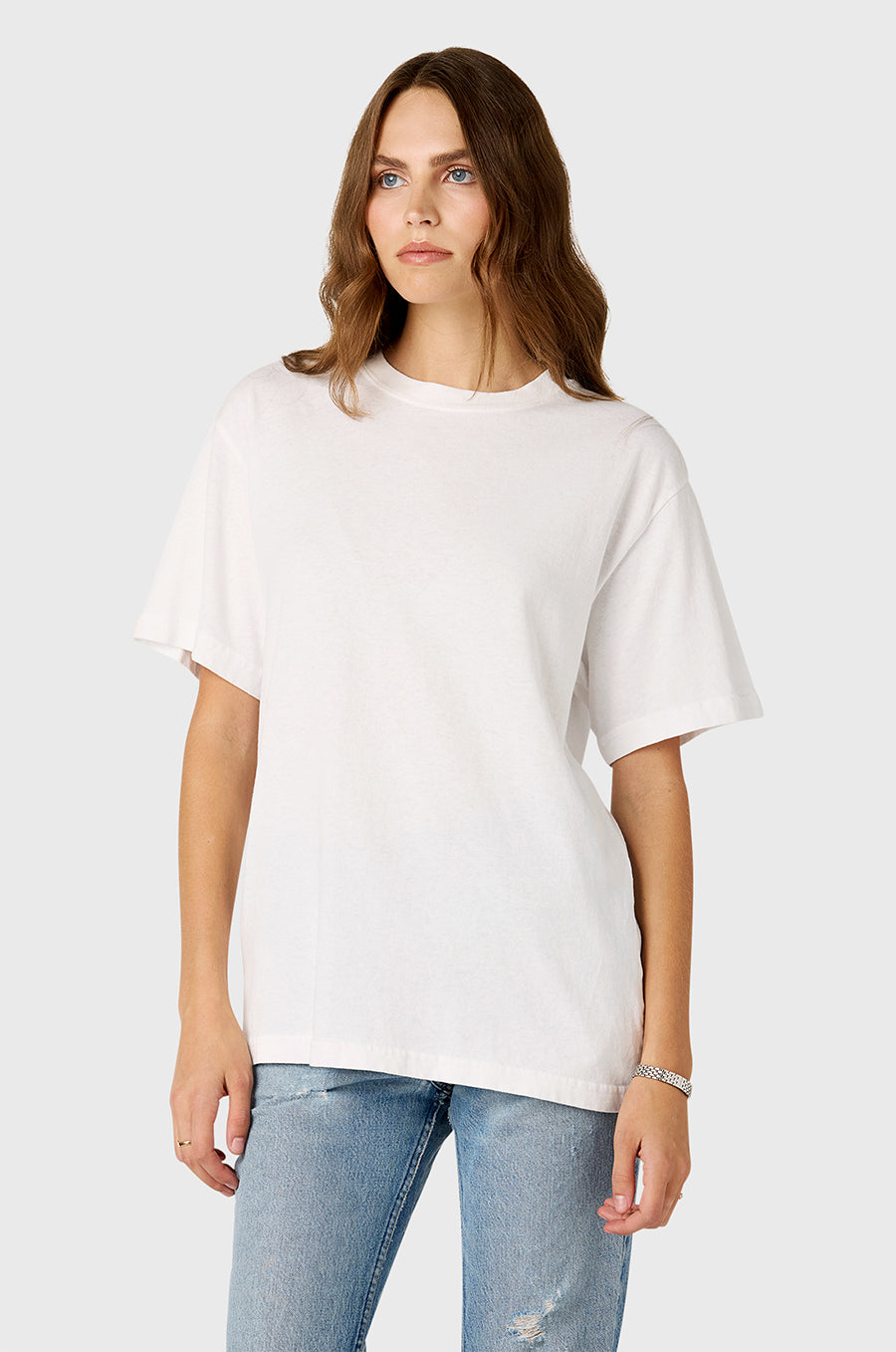 Slouchy Tee | White | the lady & the sailor